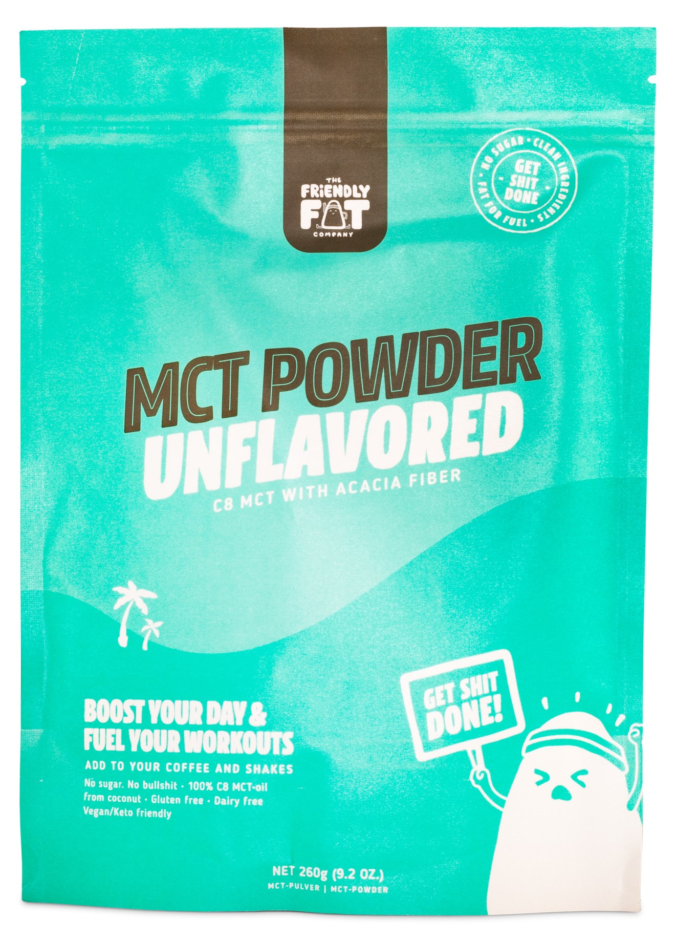 Køb The Friendly Fat Company C8 MCT-pulver hos Core Nutrition